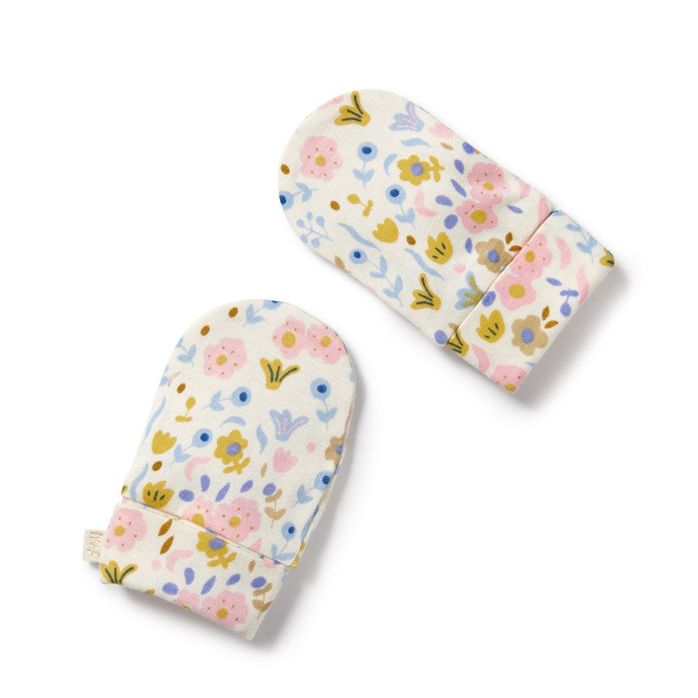 Ava Floral Organic Mittens | Mittens | Wilson + Frenchy