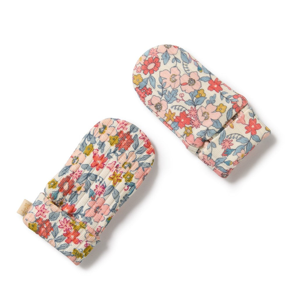 Summer Bloom Organic Mittens | Mittens | Wilson + Frenchy