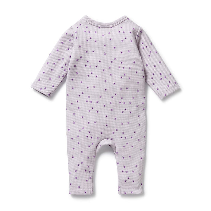 Lulu Daisy Organic Waffle Ruffle Zipsuit | Zipsuit | W+F