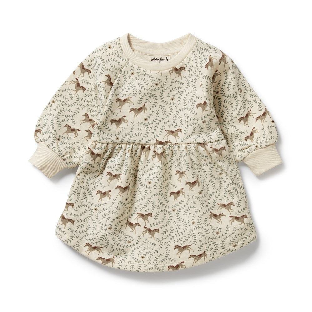 Trixie Horse Organic Terry Sweat Dress | W+F